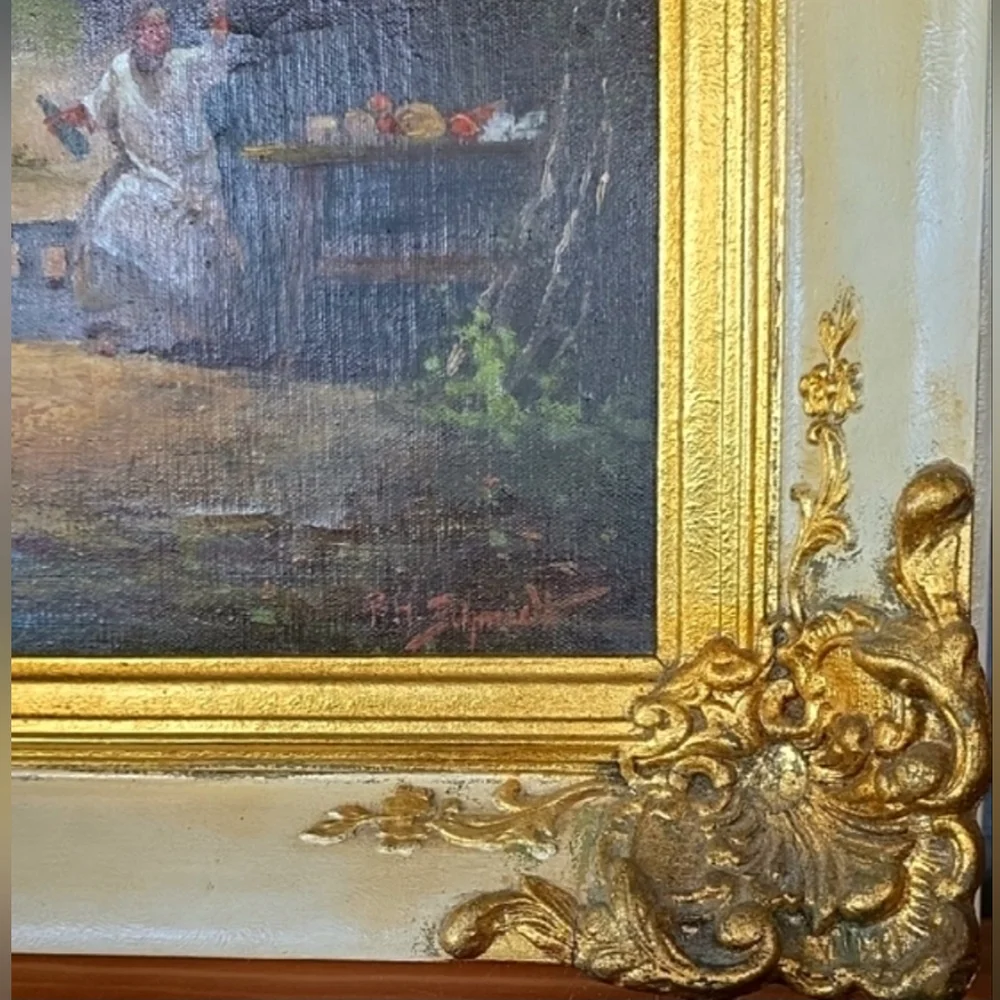 Original | Wall Decor | Clearance 2 19th C Authentic Romantic Oil On ...